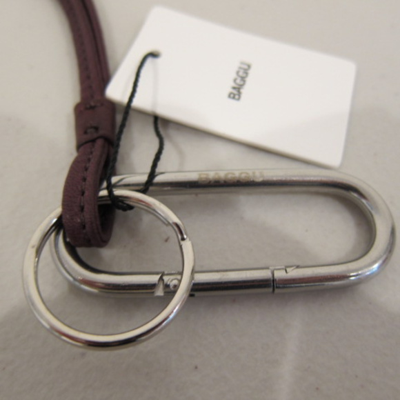 BAGGU (Oxblood Color) | Accessories | Baggu Leather Loop Strap Key Ring ...